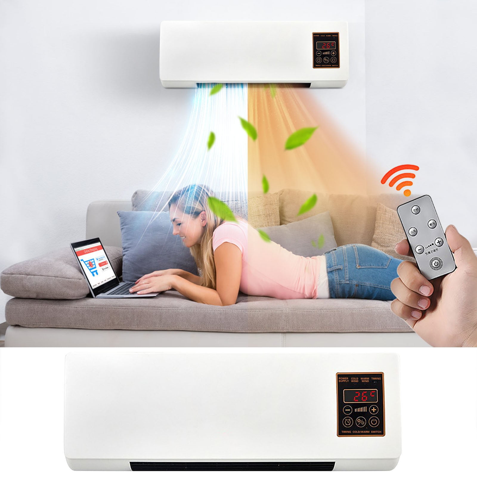 ZFYXGS 8000 BTU Small Window Air Conditioner, Wall Mounted Air ...