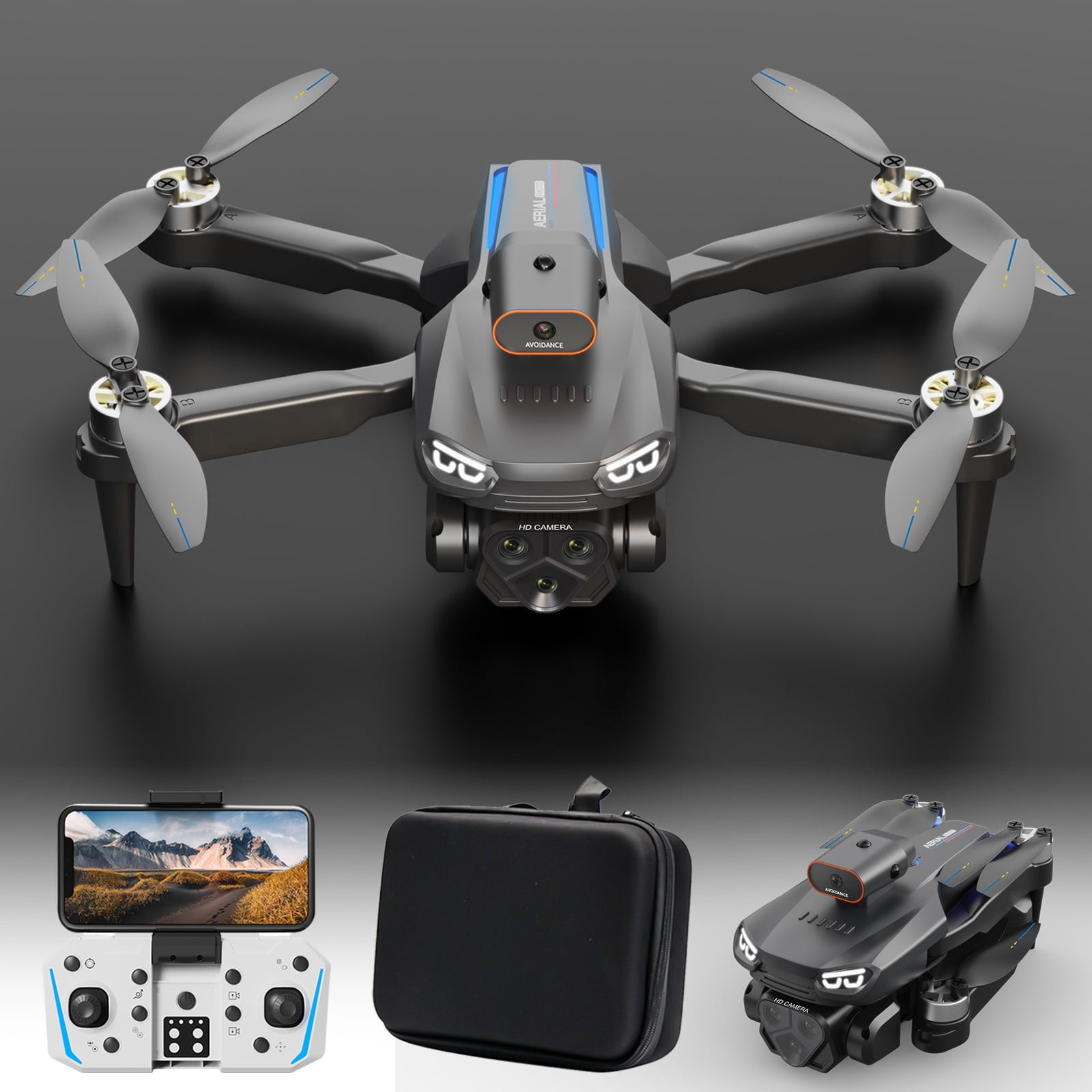 ZFYXGS Brushless Motor Drones With 2 Cameras Wind Resistance Headless ...