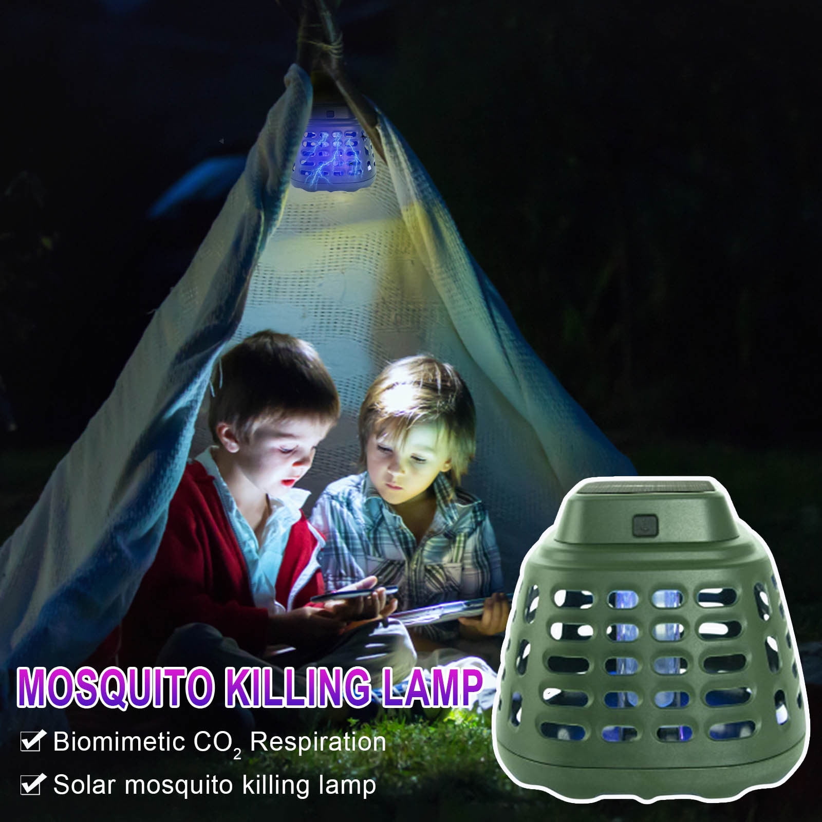 ZFYXGS Bug Zapper for Outdoor and Indoor, Solar Powered Electric ...