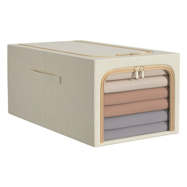 ZFYXGS Cotton And Linen Foldable Storage Box Wardrobe Finishing Oxford ...