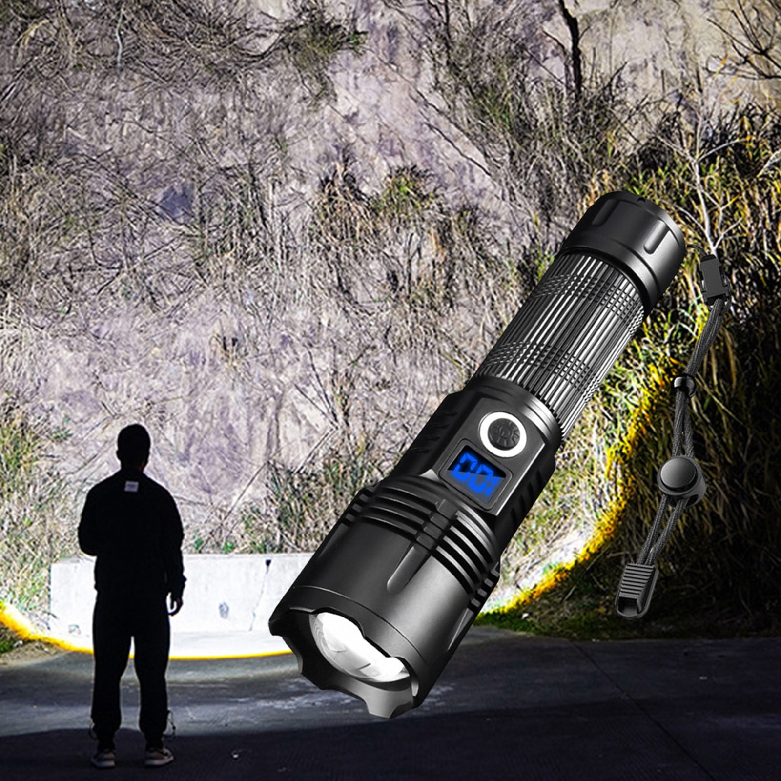 ZFYXGS Flashlight Torch Light Source Lamp LED Power Display Aluminium ...