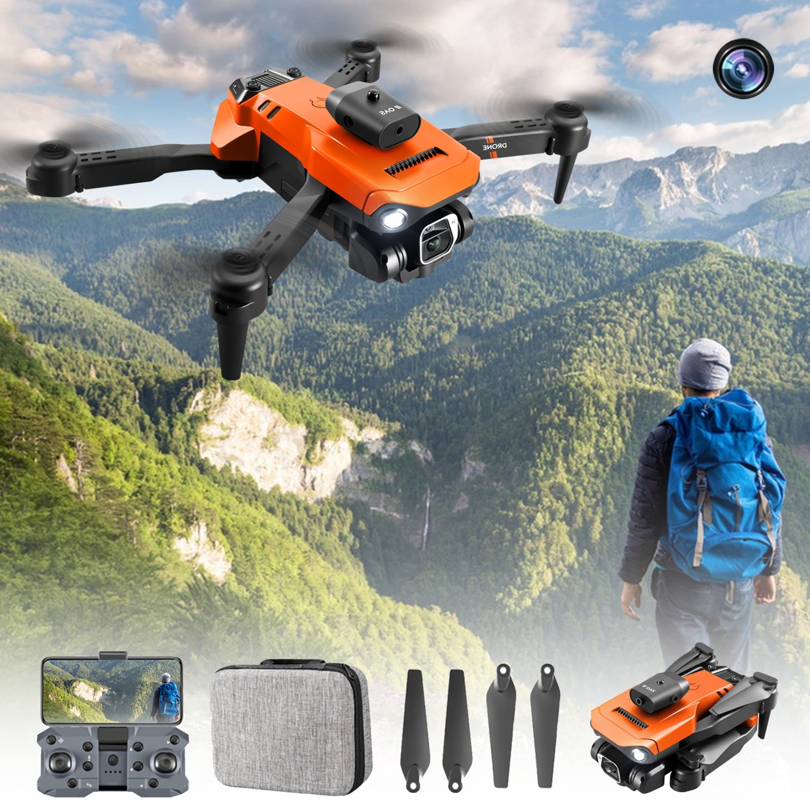 ZFYXGS Foldable Drone With Camera HD 1080P Camera FPV Drone For ...
