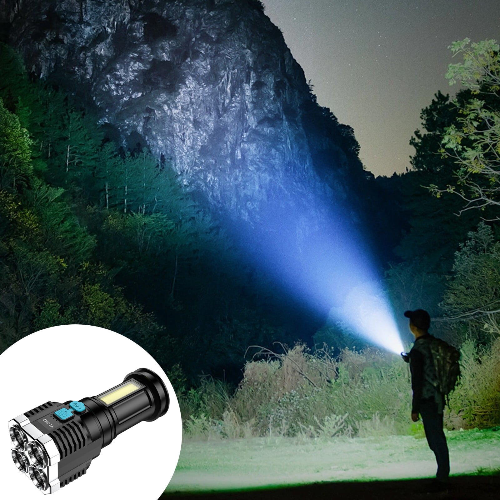 ZFYXGS Nine Lights In One Brightest Outdoor Flashlight 1000 Lumens LED ...