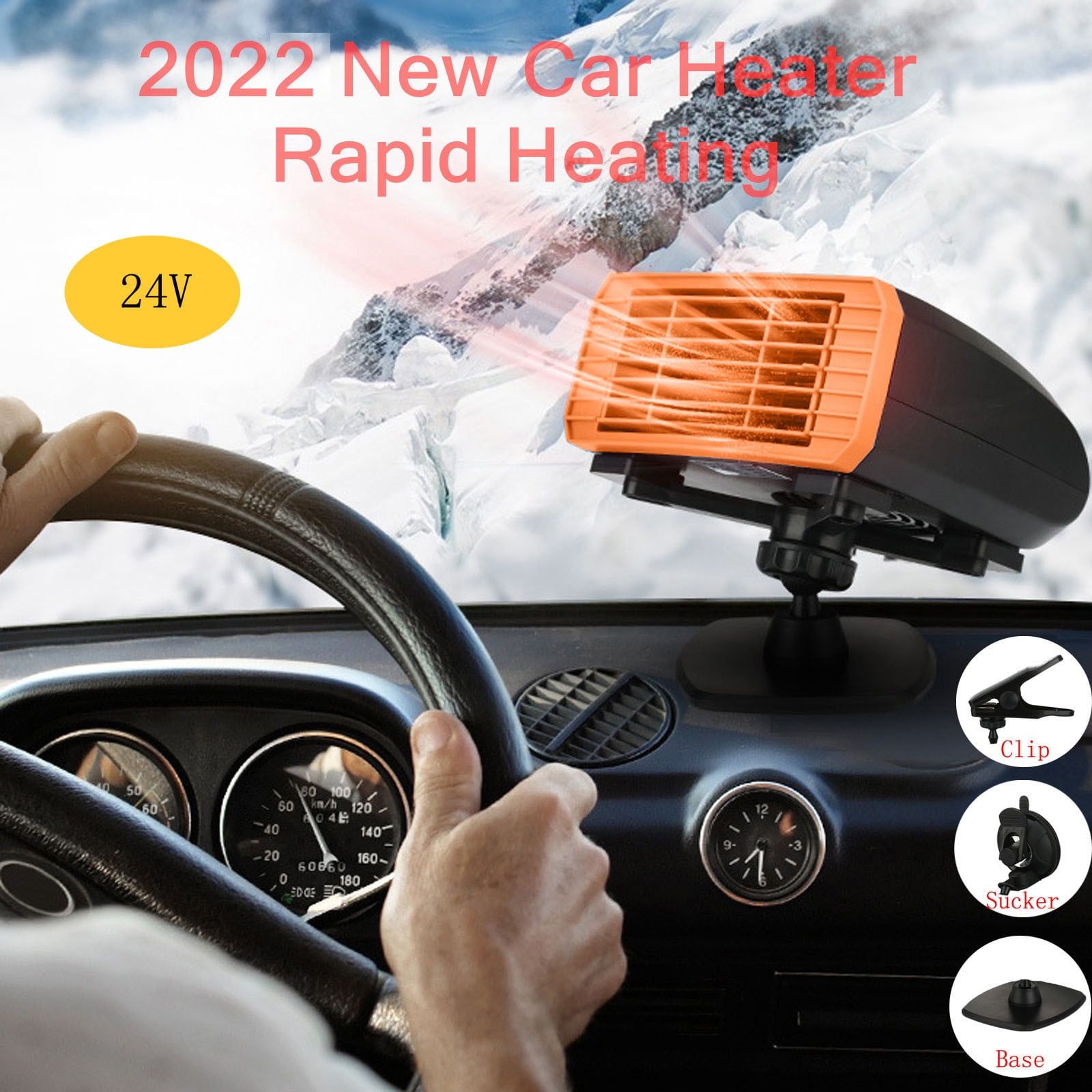 ZFYXGS Portable Car Heater Defroster 24V, Mini Space Heater for Car ...