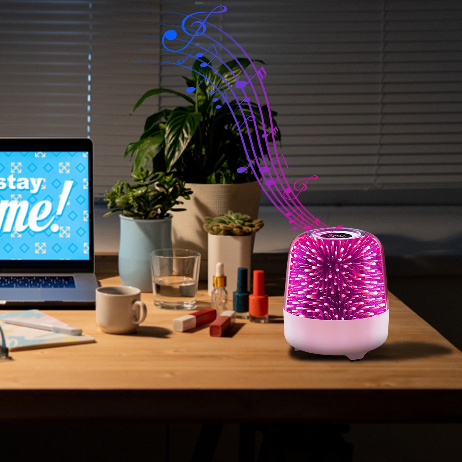 ZFYXGS Portable Wireless LED Bluetooth Speaker HiFi Powerful Sound ...