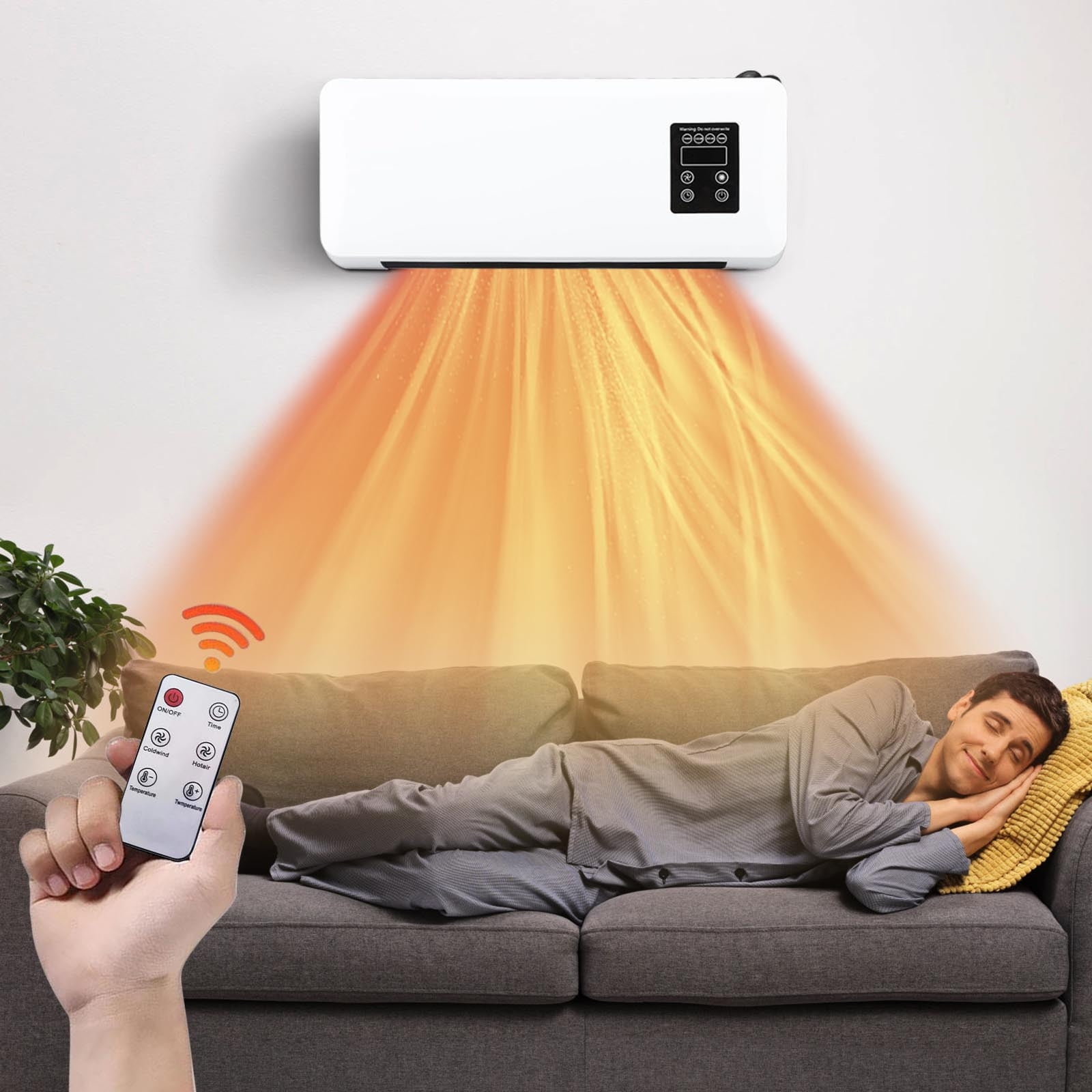 ZFYXGS Smart Wall Mount Air Conditioner Electric Heater Cold and Warm ...