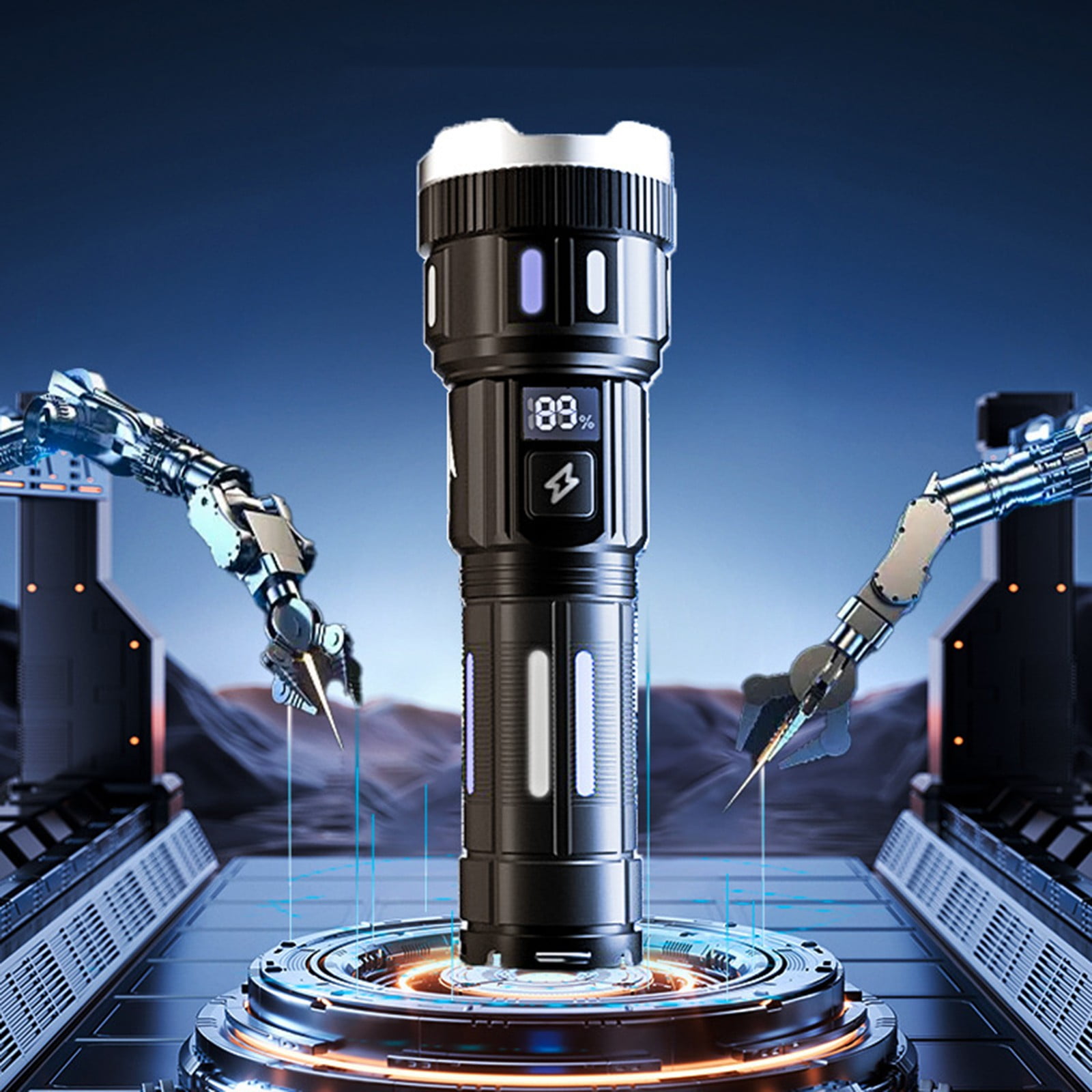 ZFYXGS Telescopic Focusing Flashlight High-power Five Types Of Lights ...