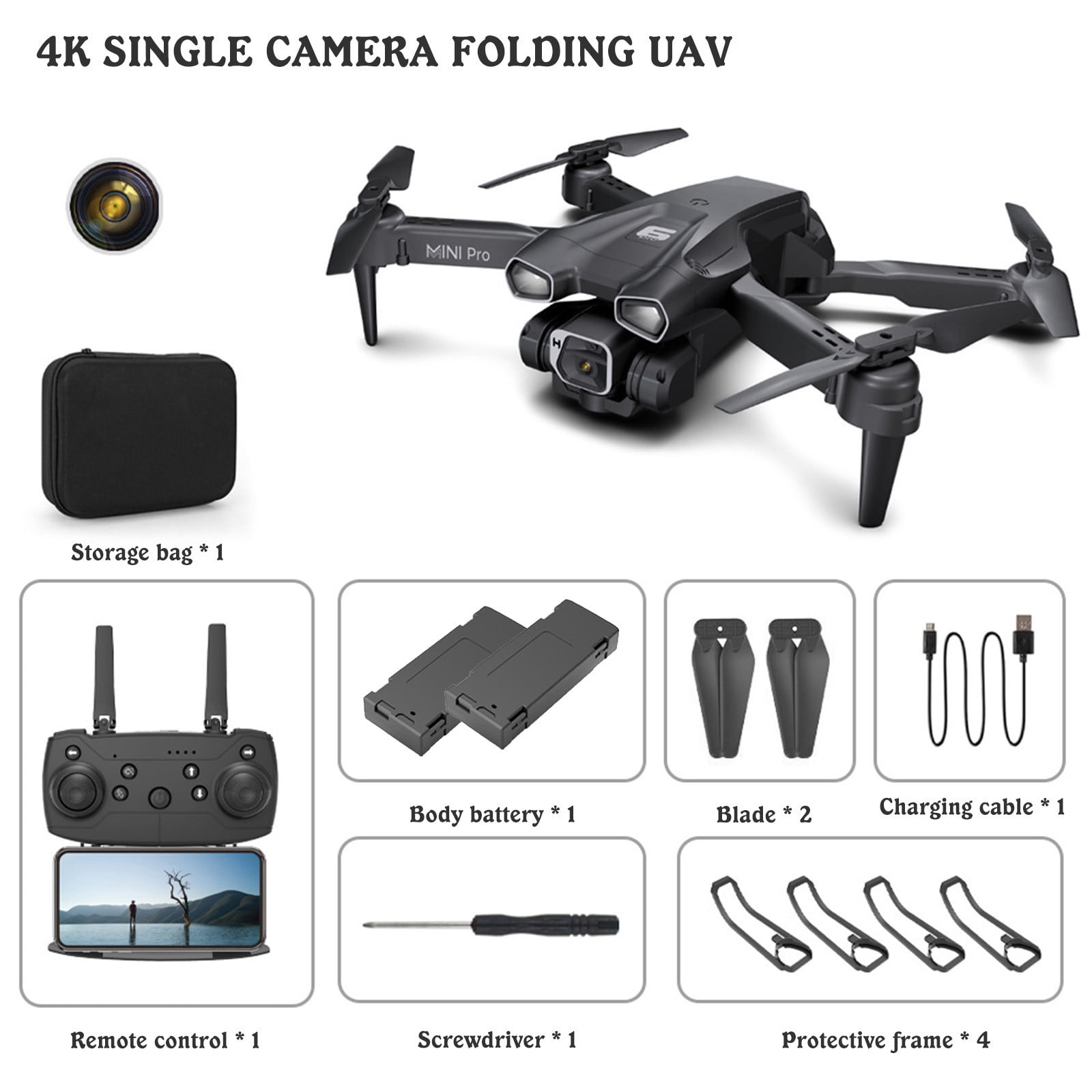 ZFYXGS The New H66 Drone 4k Profesional HD Camera Drones Long Folding Remote Control Aircraft ...