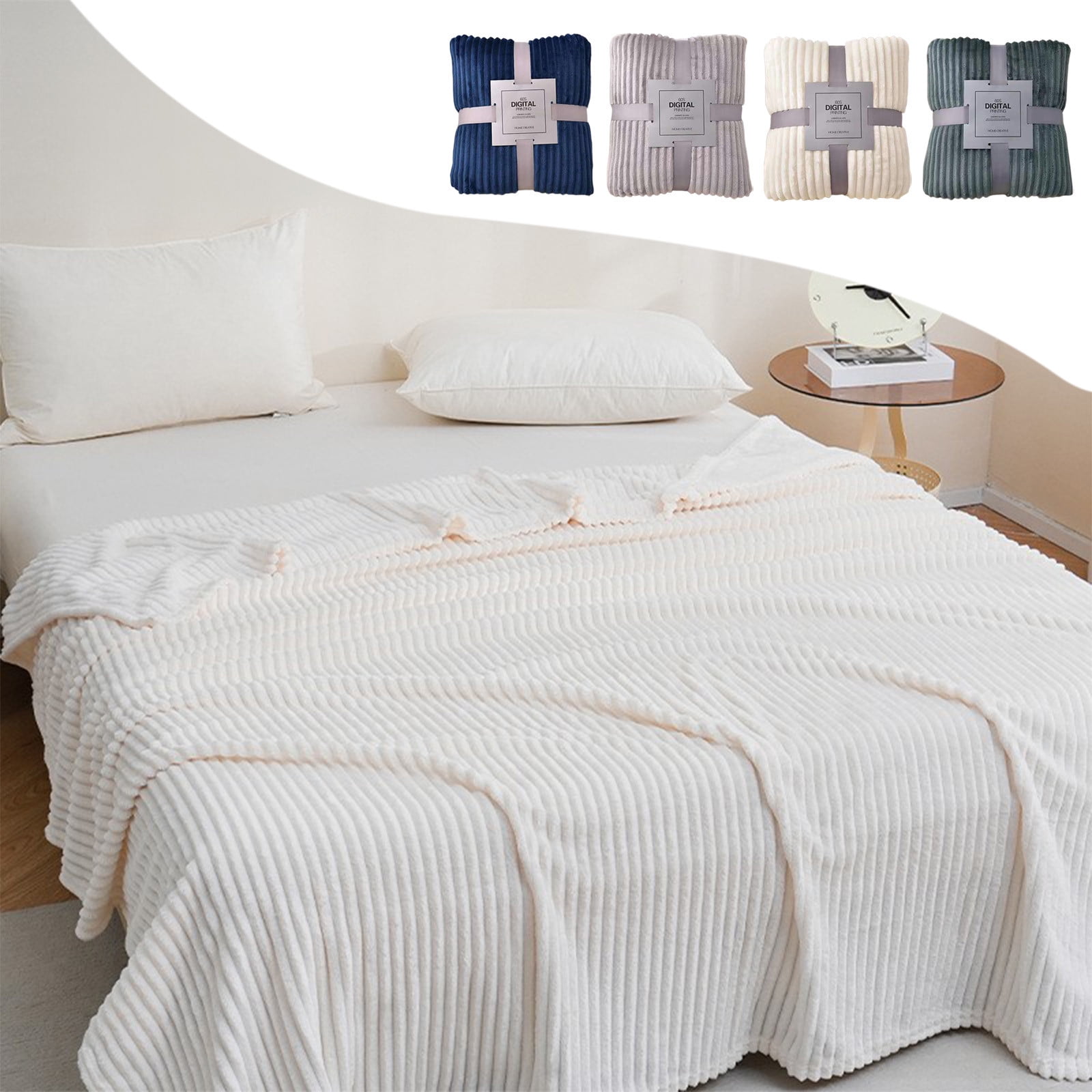ZFYXGS Throw Blanket, Soft Lightweight Plus Blanket for Bed, Blue ...