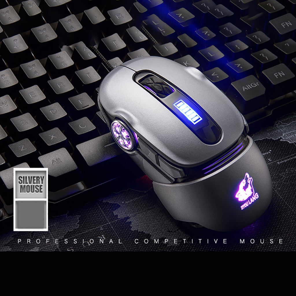 ZFYXGS V11 Mechanical RGB Backlight Ergonomic Mouse Macro Programming ...