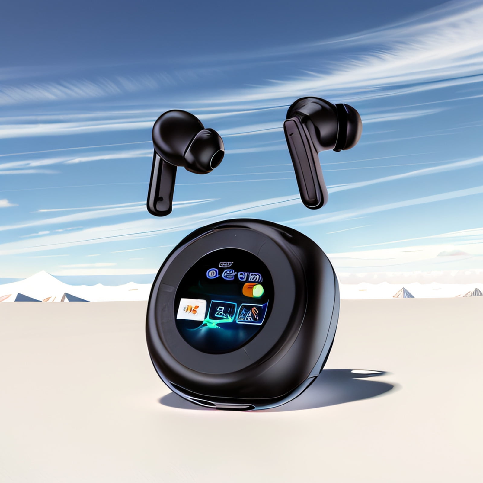 ZFYXGS Wireless Bluetooth Al Translation Earphones With Touchable LED ...