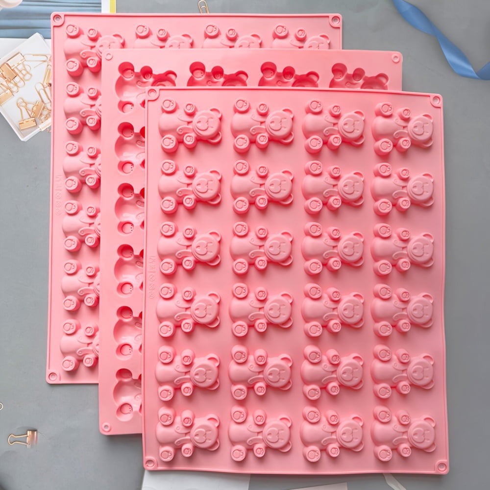 ZGAD 1/2/3pcs 24-cavity bear-shaped cake silicone mold, DIY bear ...