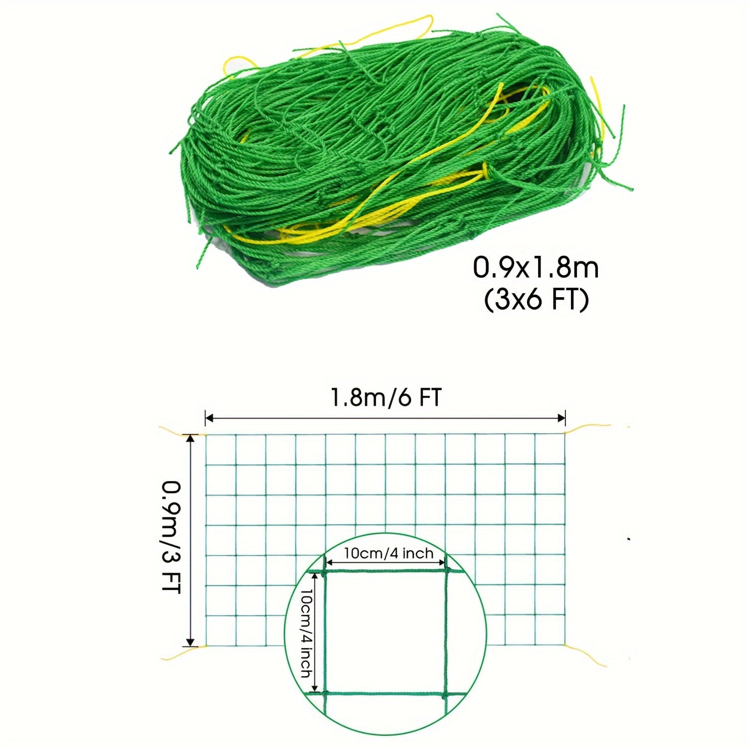 ZGAD 1 Pack of PE Material Garden Trellis Netting for Vine Vegetables ...