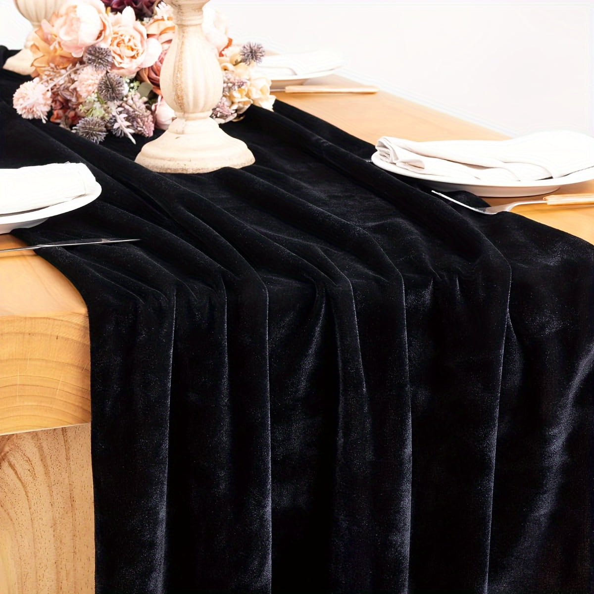 ZGAD 10ft Soft Velvet Fabric Glam Velvet Table Runner - Luxury ...