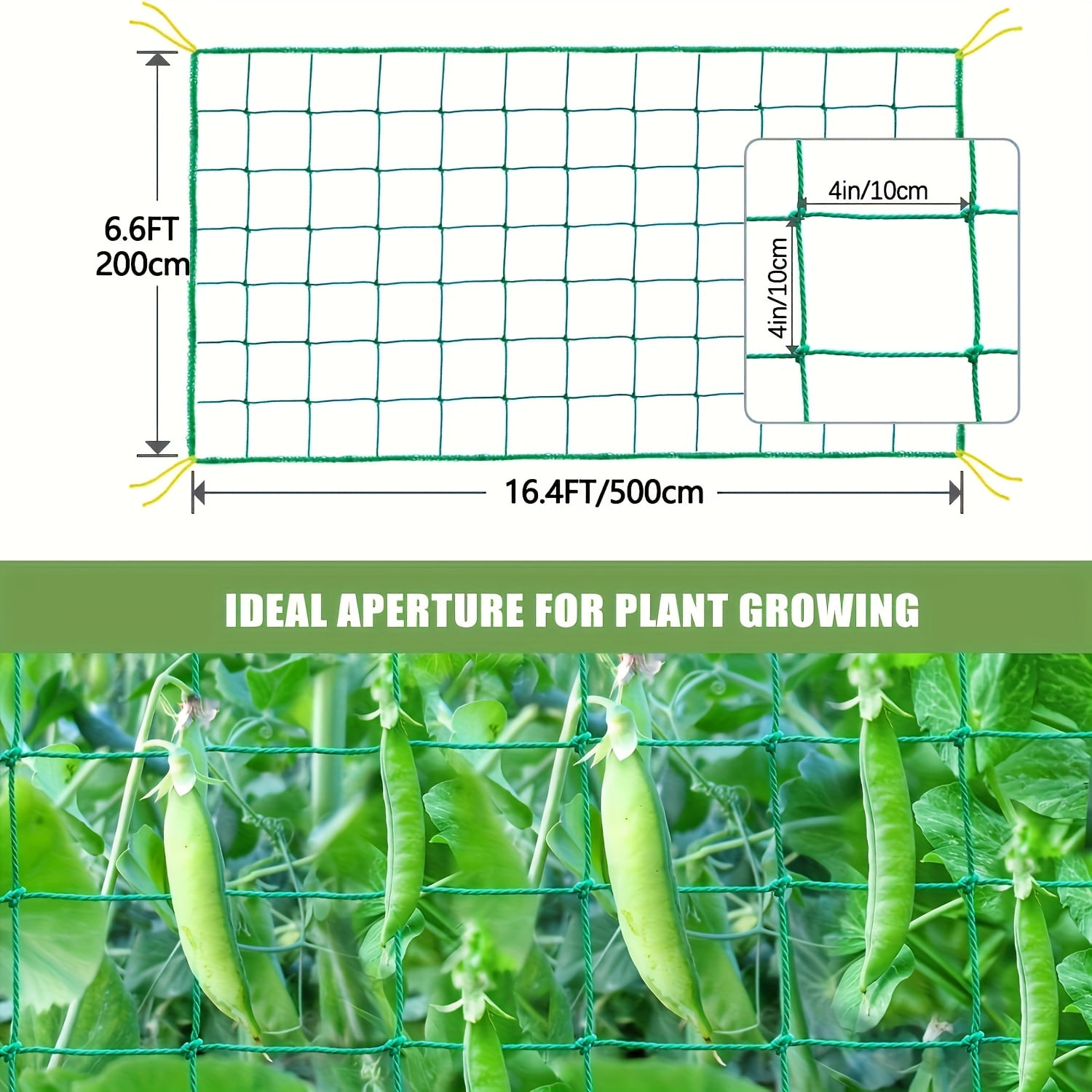 ZGAD 1pc Heavy Duty 196" Green Garden Trellis, Waterproof Plastic ...