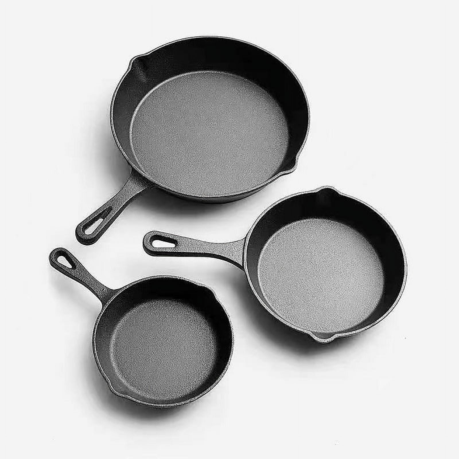 ZGAD 1pc Heavy-Duty Cast Iron Skillet Frying Pan - Pre-Seasoned, Oven ...