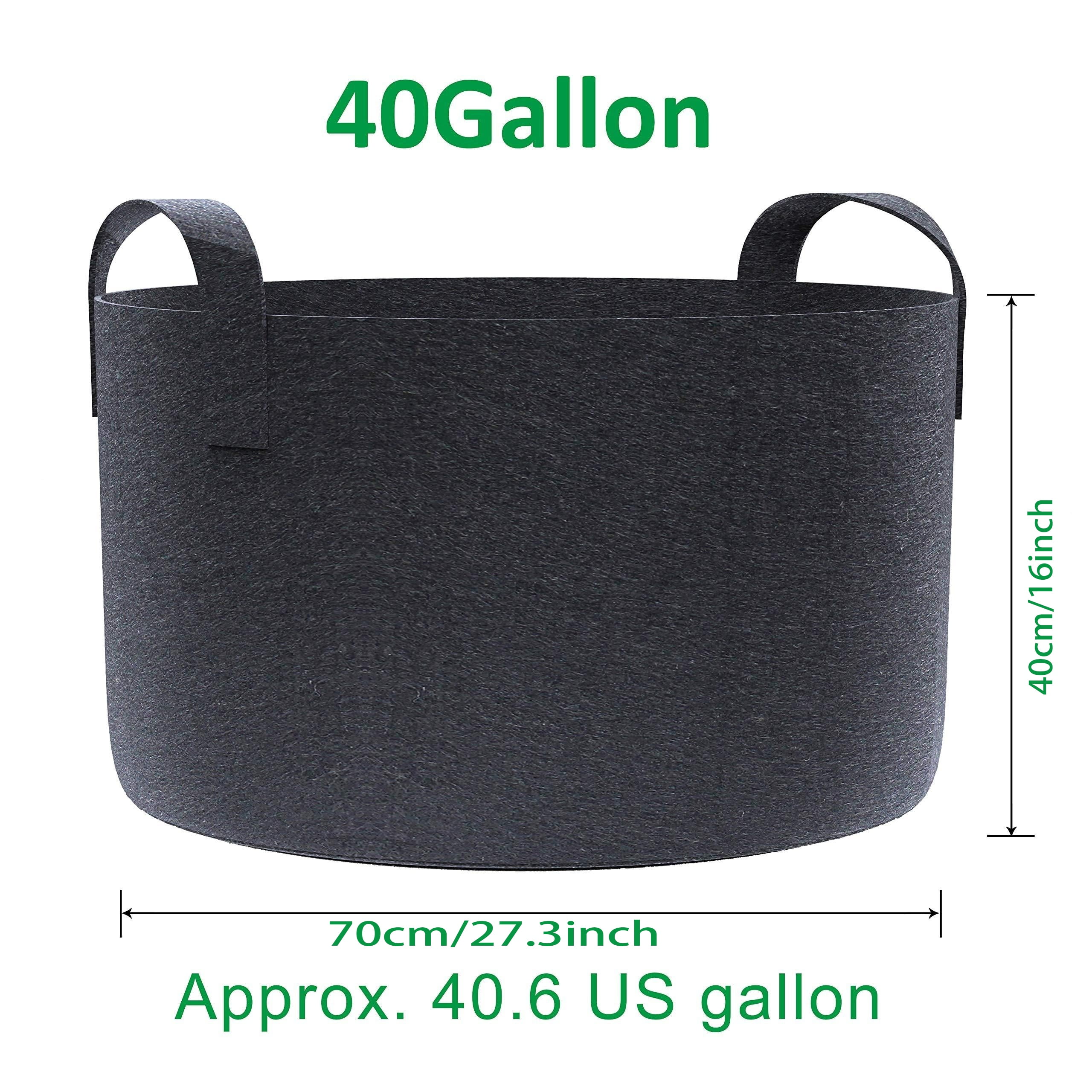 ZGAD 2pcs Rustic Non-Woven Fabric Planting Bags - Aeration Root Pots ...