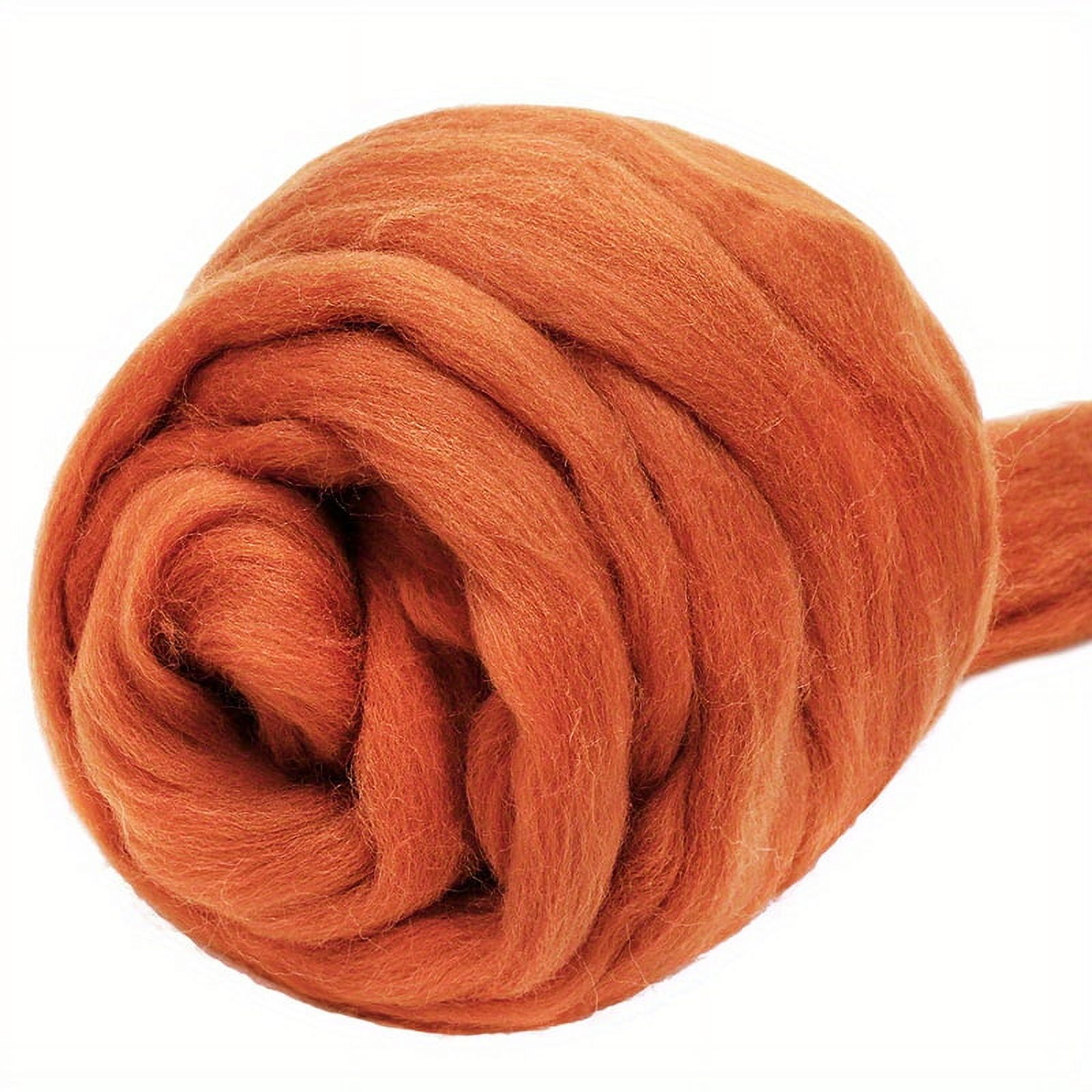 ZGAD 3.53oz/100g Wool Roving Yarn, Fiber Roving Wool Top, Wool Felting ...