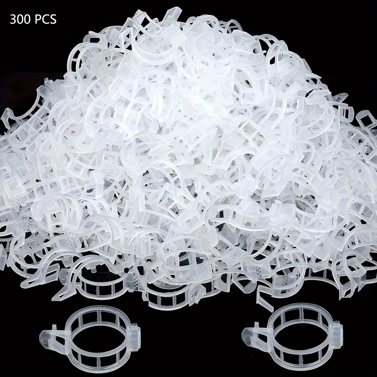 ZGAD 300-Pack Garden Trellis Clips - Durable White Plant Ties for ...