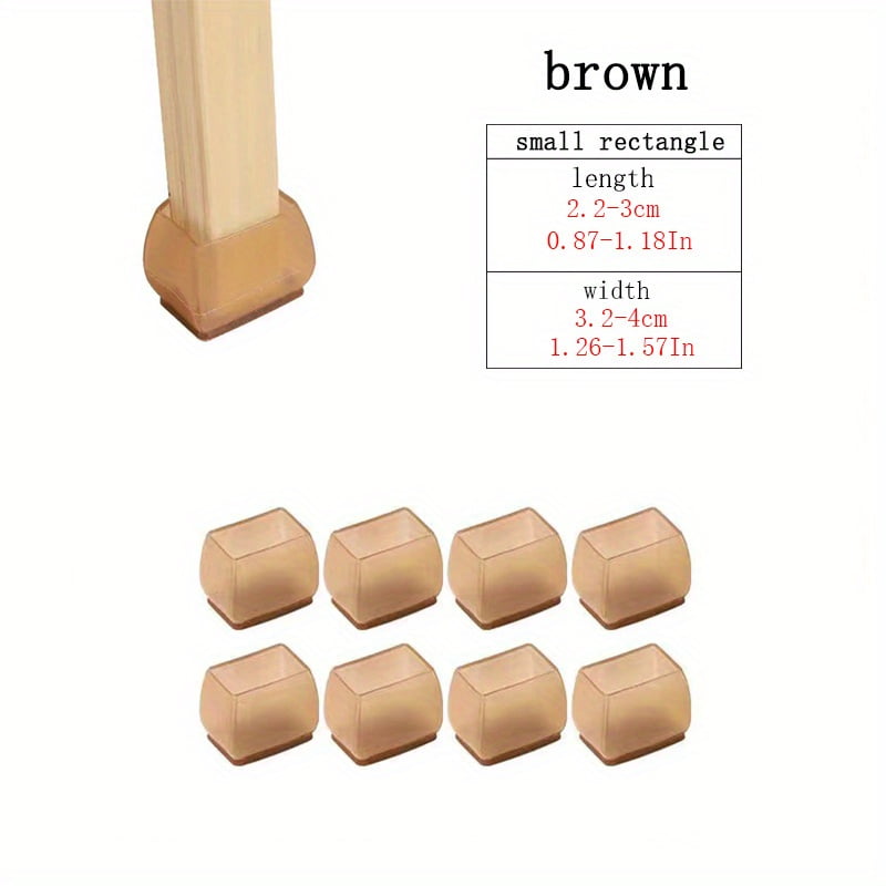 ZGAD 8pcs, Square/ Round Chair Leg Protectors For Hardwood Floors ...