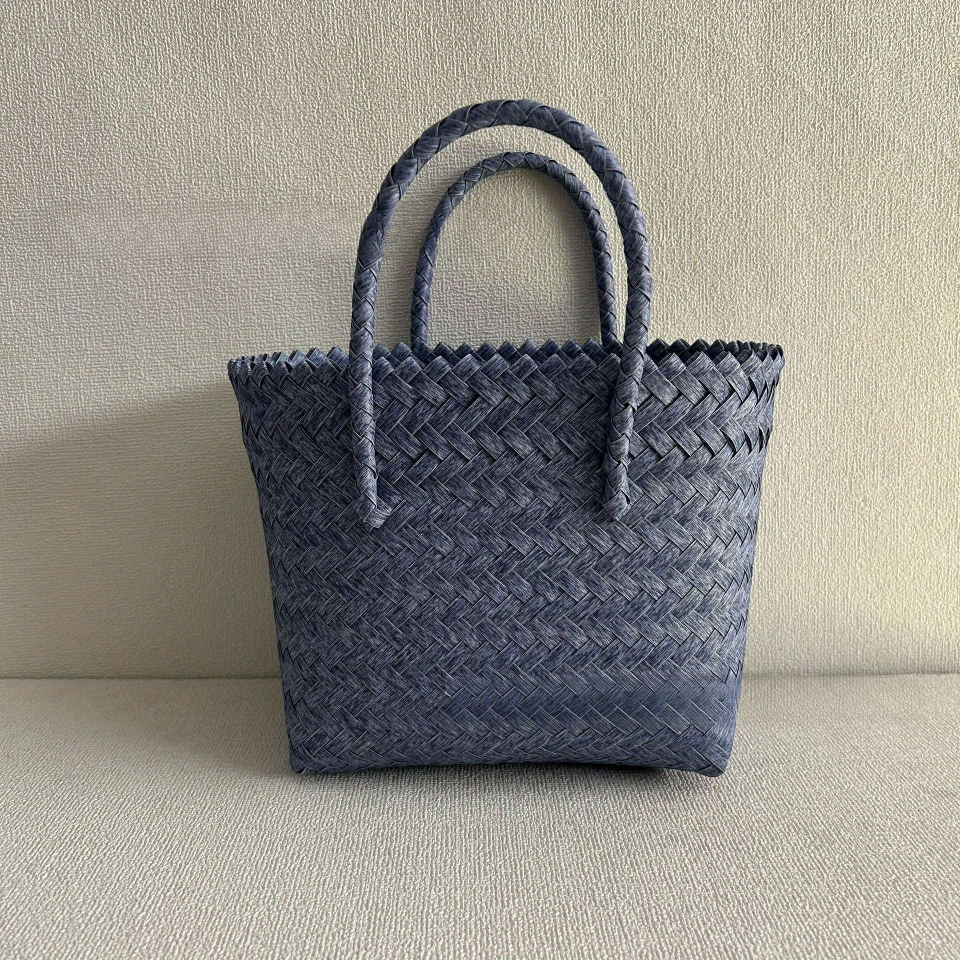 ZGAD Handmade Woven Straw Satchel Handbag - Large Capacity Open Top ...