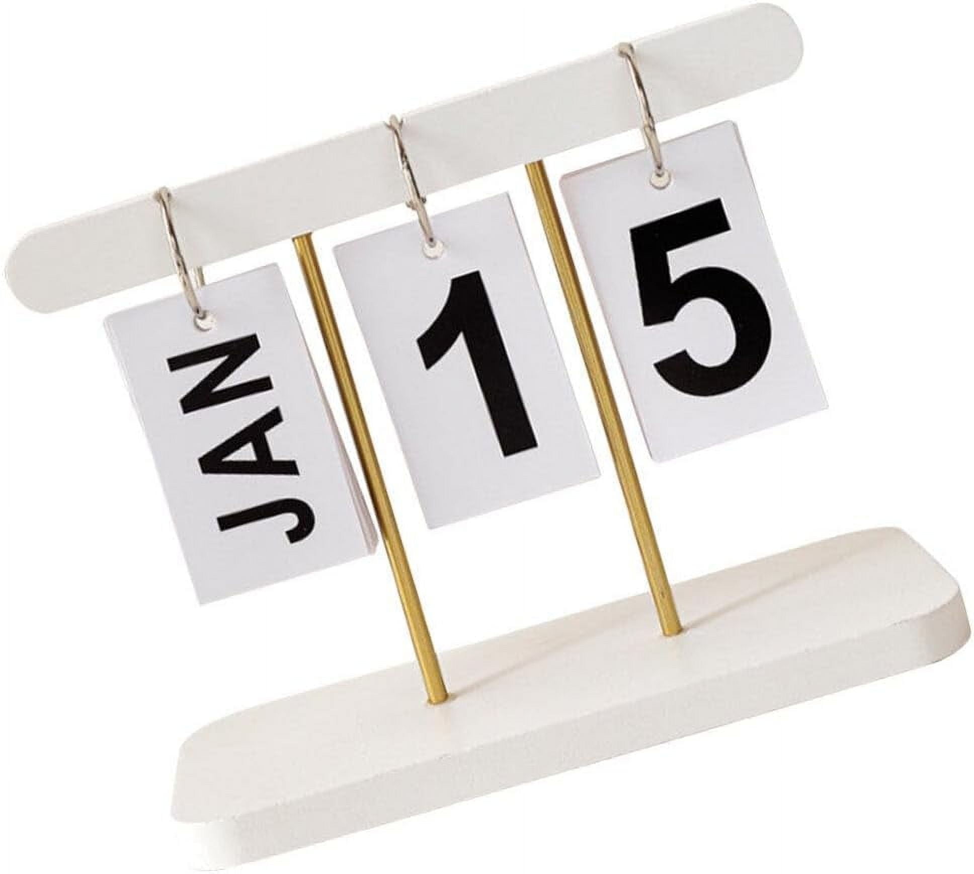 ZGAD Perpetual Calendar for Desk Wooden Desk Calendar Perpetual Flip ...