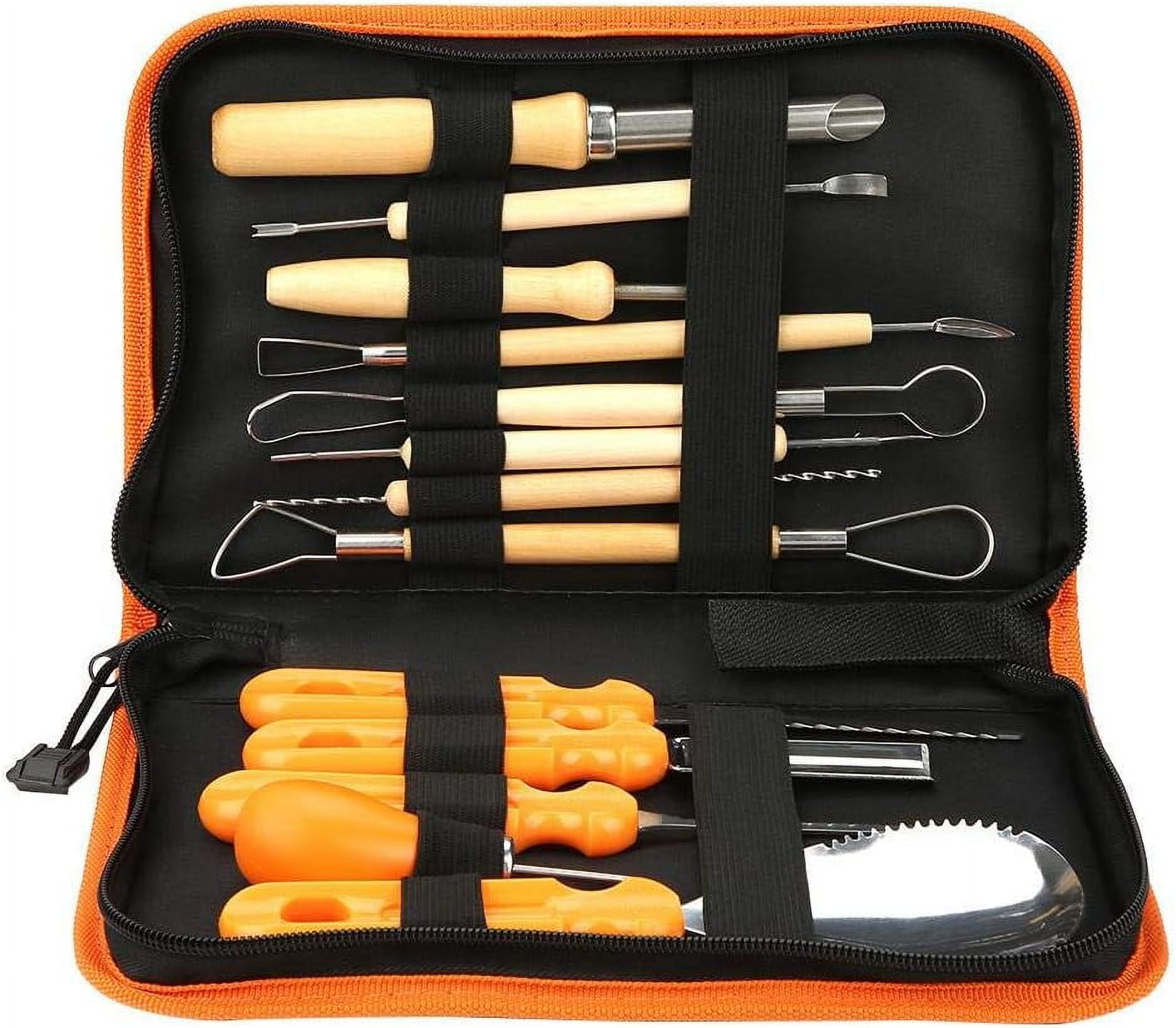 ZGAD Pumpkin Carving Tool Kit Heavy Duty Stainless Steel Carving Set ...