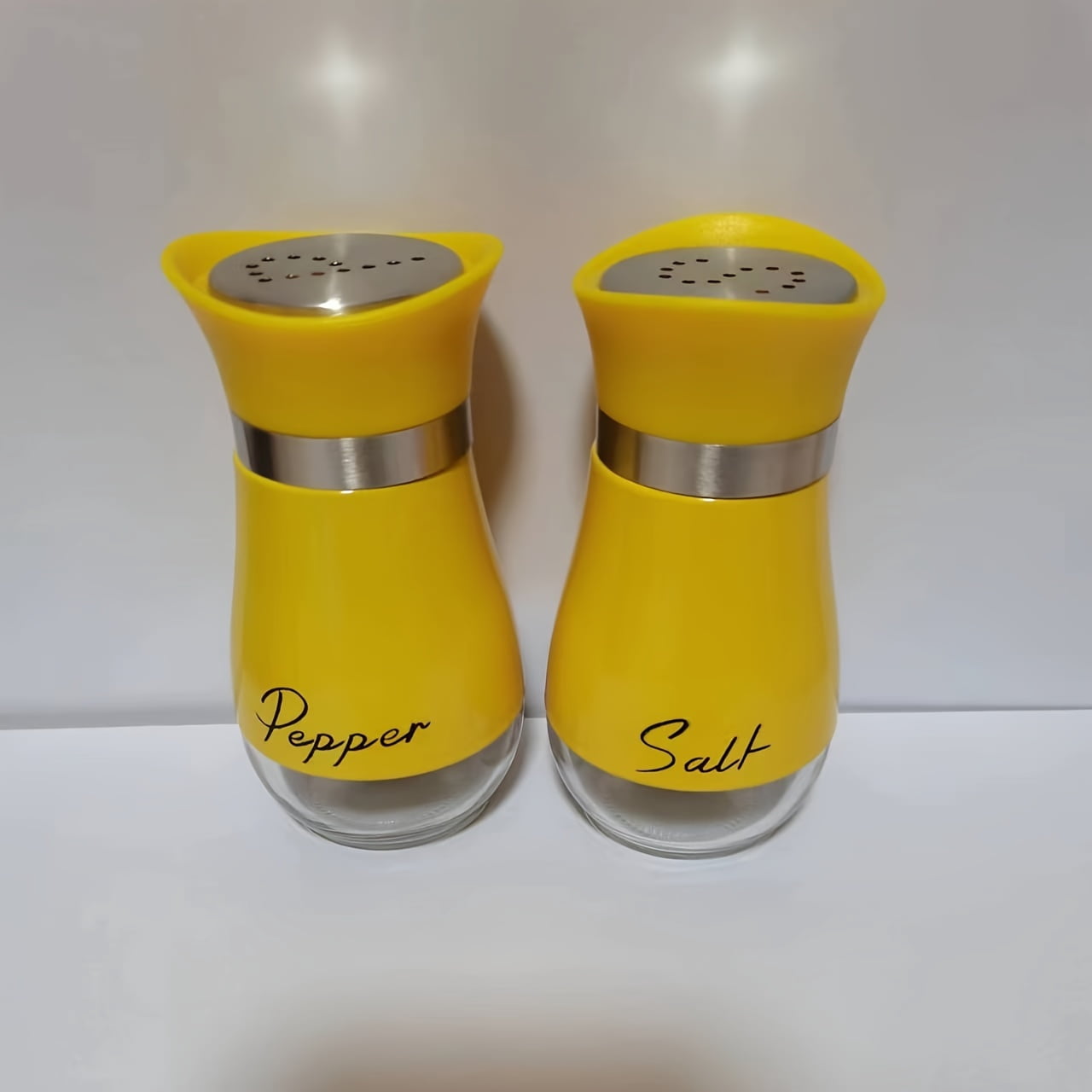 ZGAD [Refillable Salt Pepper Jars] 1 Set of Refillable Glass Salt and ...