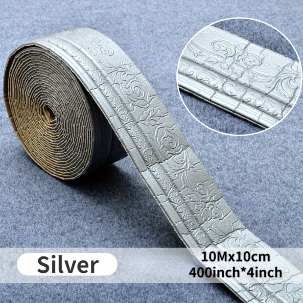 ZGAD Solid 3D Frame Wall Sticker Skirting - 10m/Roll, 400inch*4inch ...