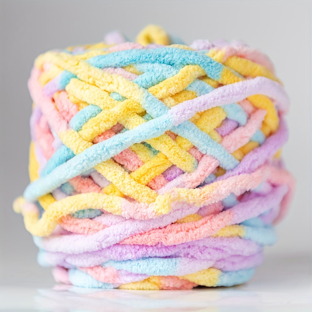Customer reviews for ZGAD Variegated Bulky Chenille Yarn - Multicolor ...