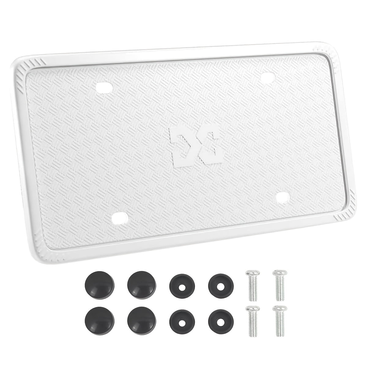 ZGAD XCLPF Silicone Black License Plate Frame - 4-Hole, Noise & Wear ...