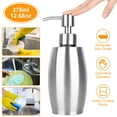 ZGBY 375ML Sink Soap Dispenser Kitchen Stainless Steel Hand Liquid Pump ...