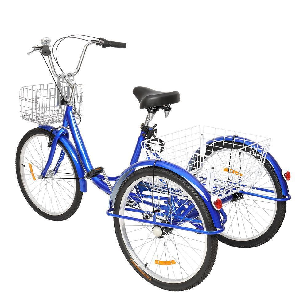 ZGBY Adult Tricycles 7 Speed, 3 Wheel Bikes Adult Trikes 26 In Three ...