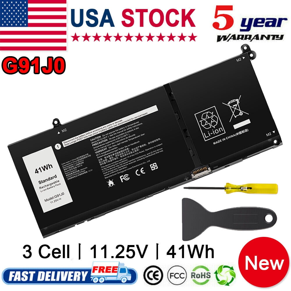 ZGBY For Dell Inspiron 15 3511 15.6" Battery 11.25V 41Wh 3644Mah G91J0 ...