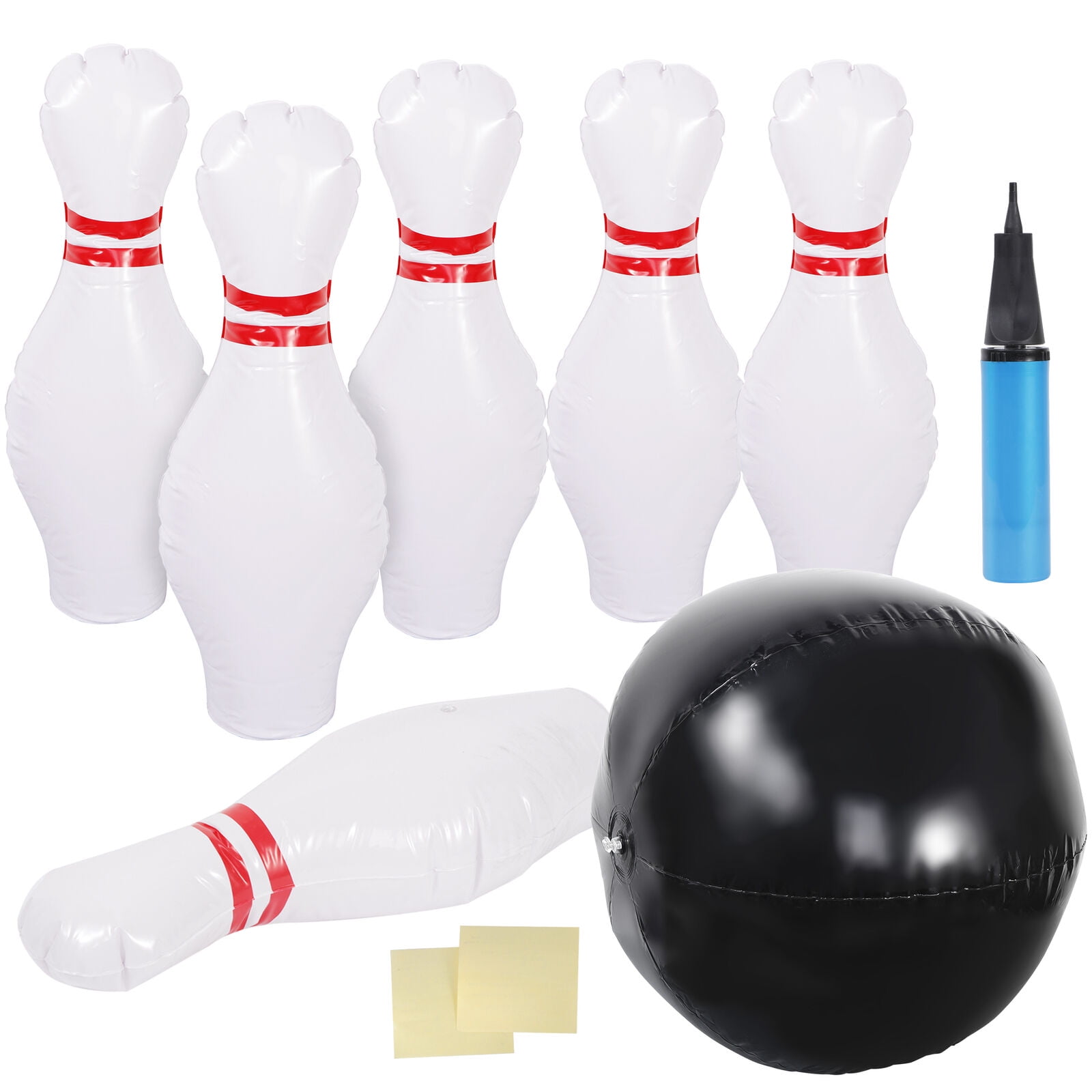 ZGBY Inflatable Bowling Set For Kids Adults One Ball With Six Pin ...