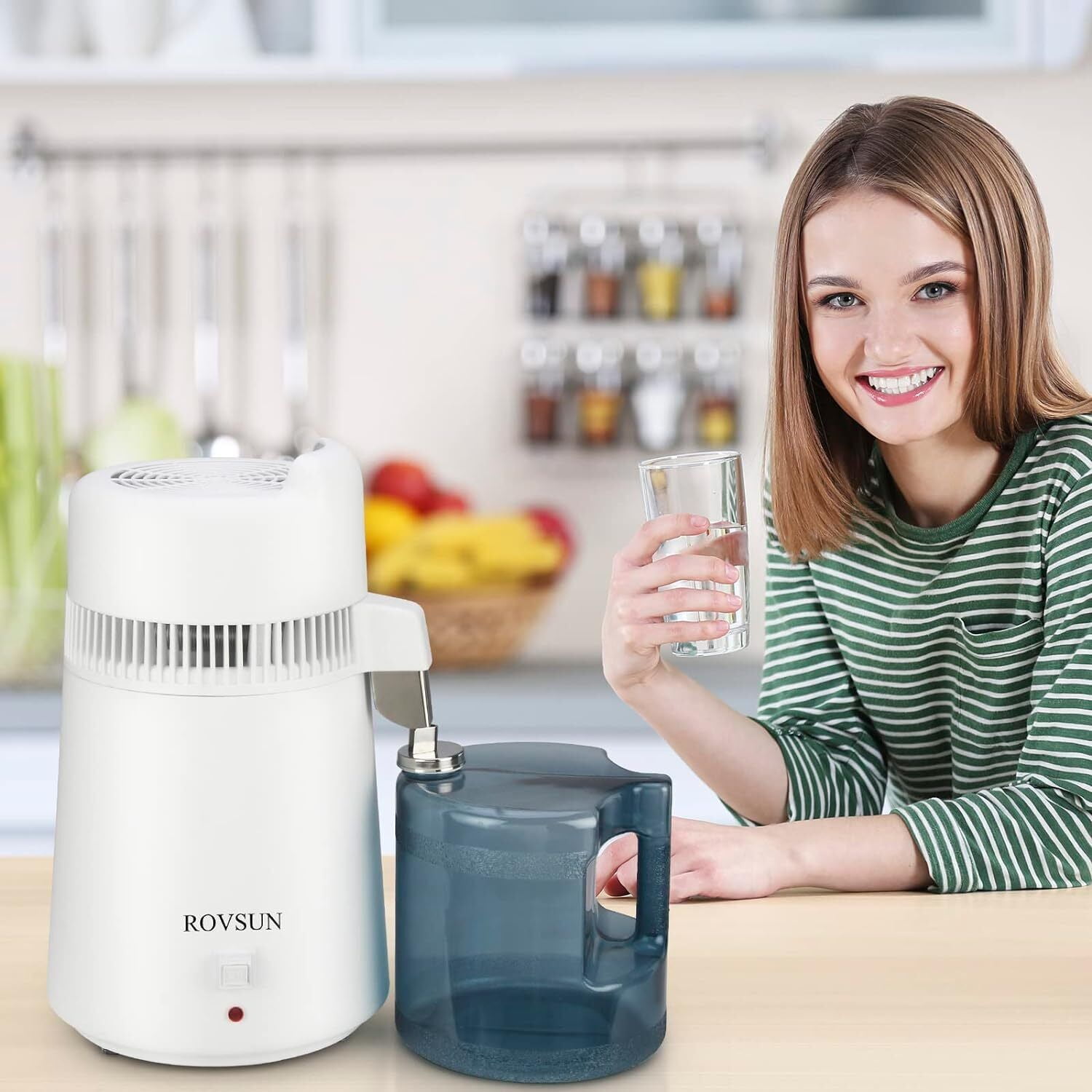 ZGBY Water Distiller & Filter, 900W, 1.6 Gal, Fully Upgraded W ...