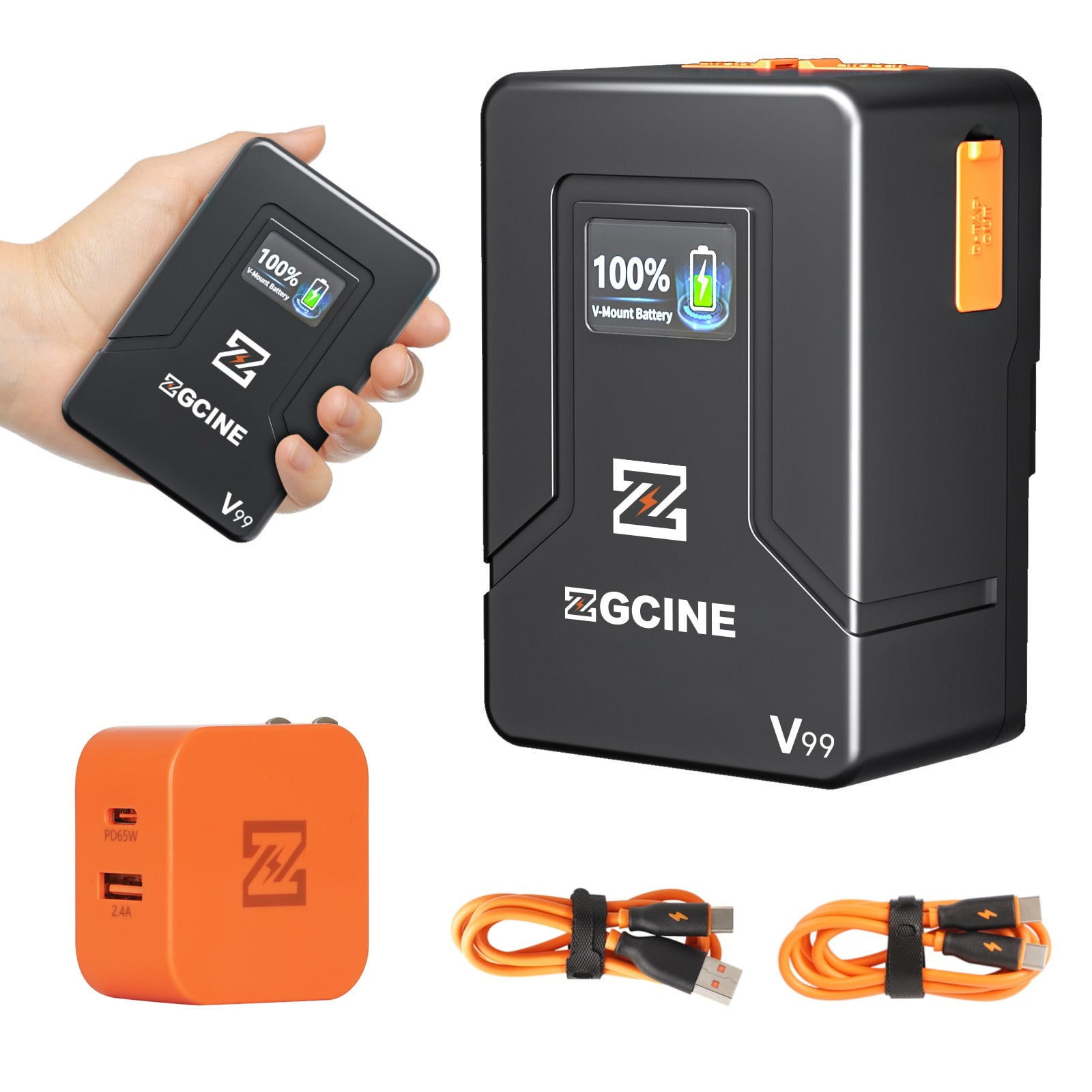 ZGCINE ZG-V99 V2 Upgraded Version Mini V-Mount Battery with 65W PD ...