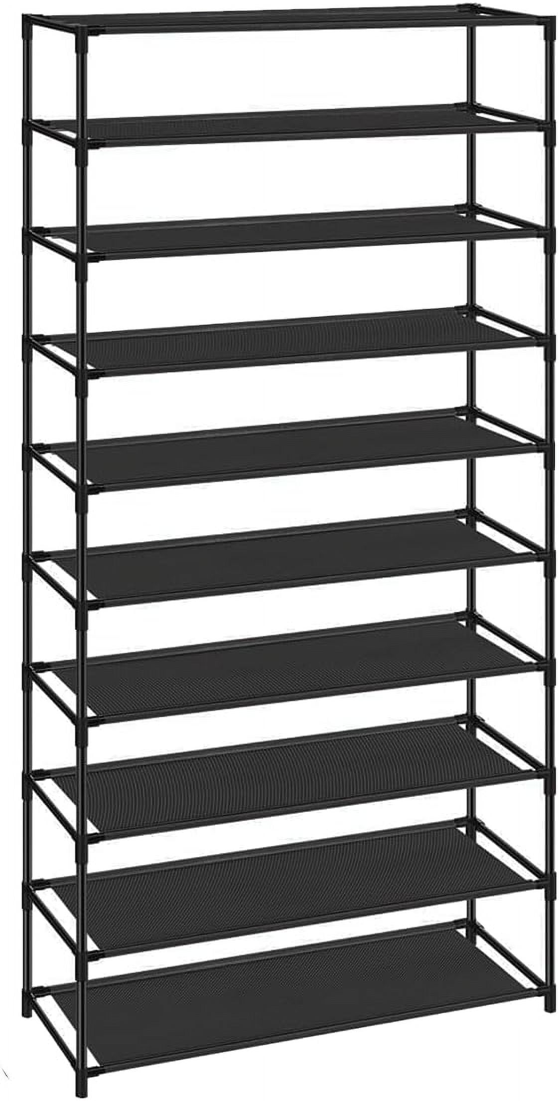 ZGOODWJ 10 Tier 40 Pairs Shoe Rack, Stackable Sturdy Shoe Shelf, Tall ...