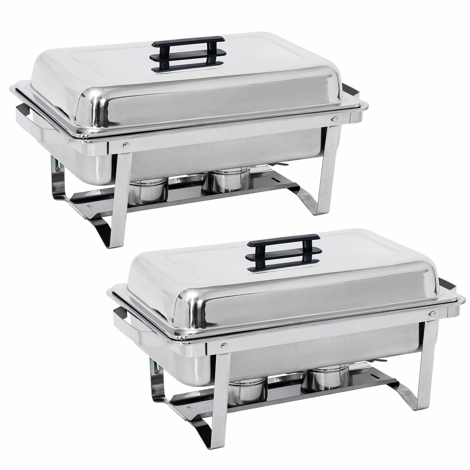 ZGOODWJ 2 Packs 8 QT Stainless Steel Chafing Dish Buffet Trays Chafer ...