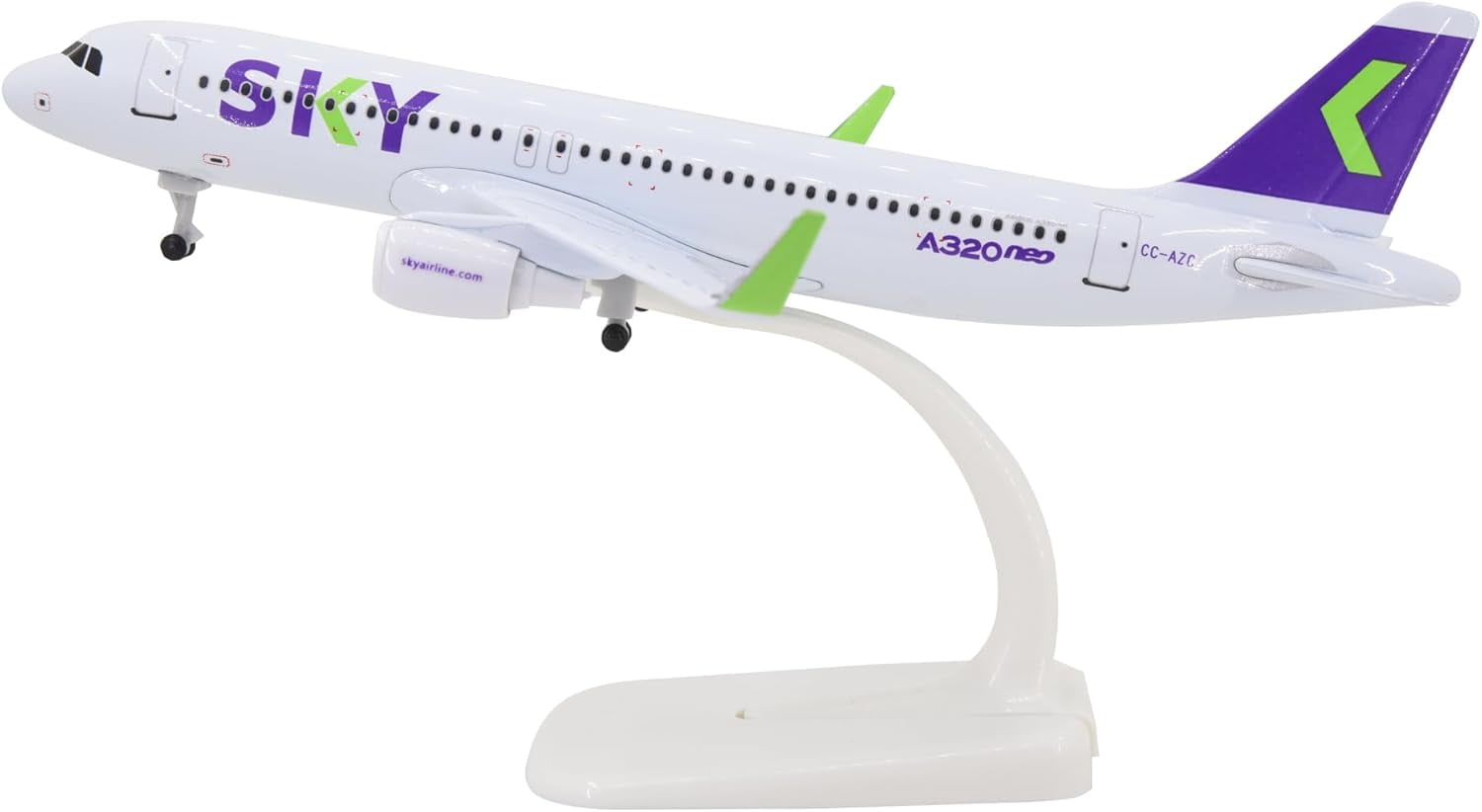 ZHAAGRJ 1:400 Standard Edition Airbus A320 Sky Airlines Metal Airplane ...