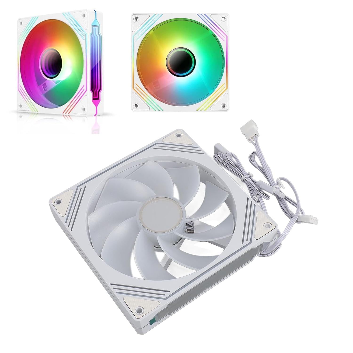 ZHAAGRJ 140MM ARGB Chassis Fan, 3Pin Quiet Computer Case Fans, RGB Case ...