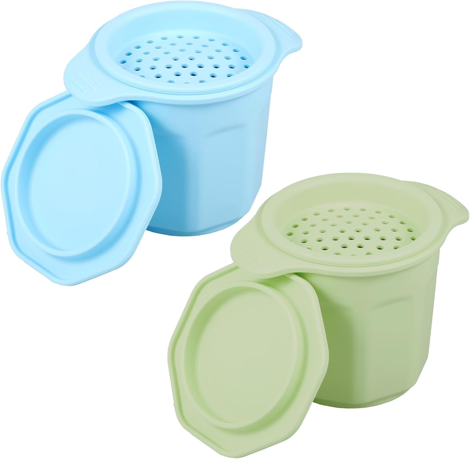 ZHAAGRJ 2 Cup Bacon Grease Container, Silicone Grease Jar to Dispose or ...