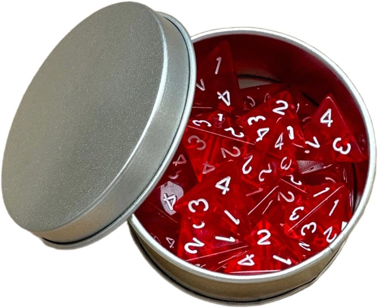 ZHAAGRJ 25x D4 Die Pack of 4 Sided Dice Collection Acrylic Polyhedral ...