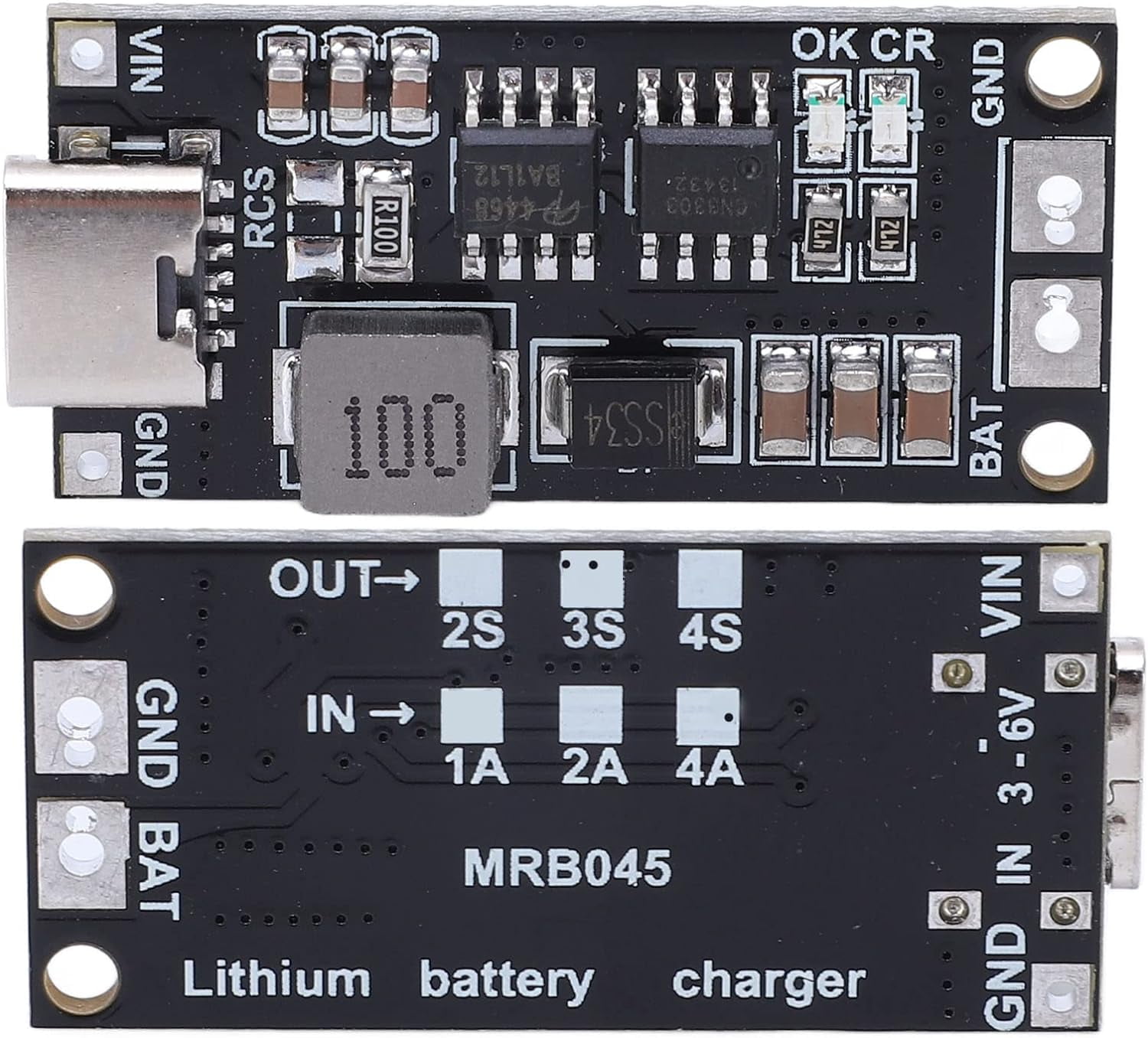 ZHAAGRJ 2Pcs Battery Charger Module,3S Type C to 12.6V Stable Boost ...