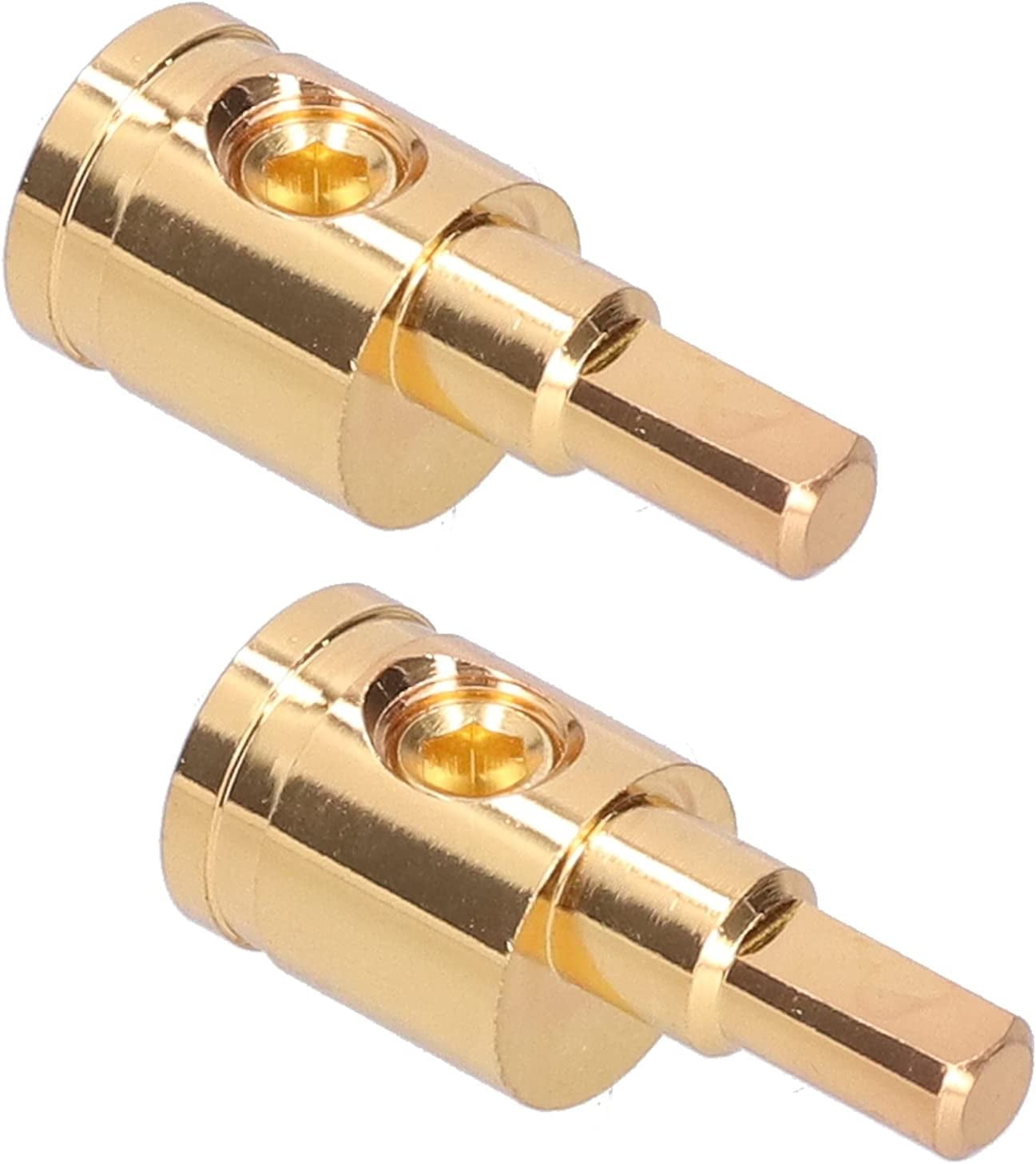 ZHAAGRJ 2pcs 0GA Wire Reducer Terminal Connector Pure Copper Gold ...