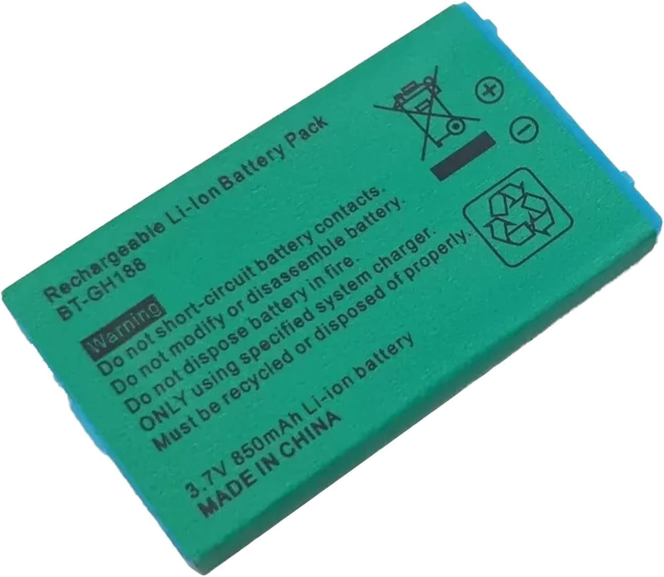 ZHAAGRJ 3.7v 850mah LiIon Battery for GBA SP, Replacement Lithium Ion ...