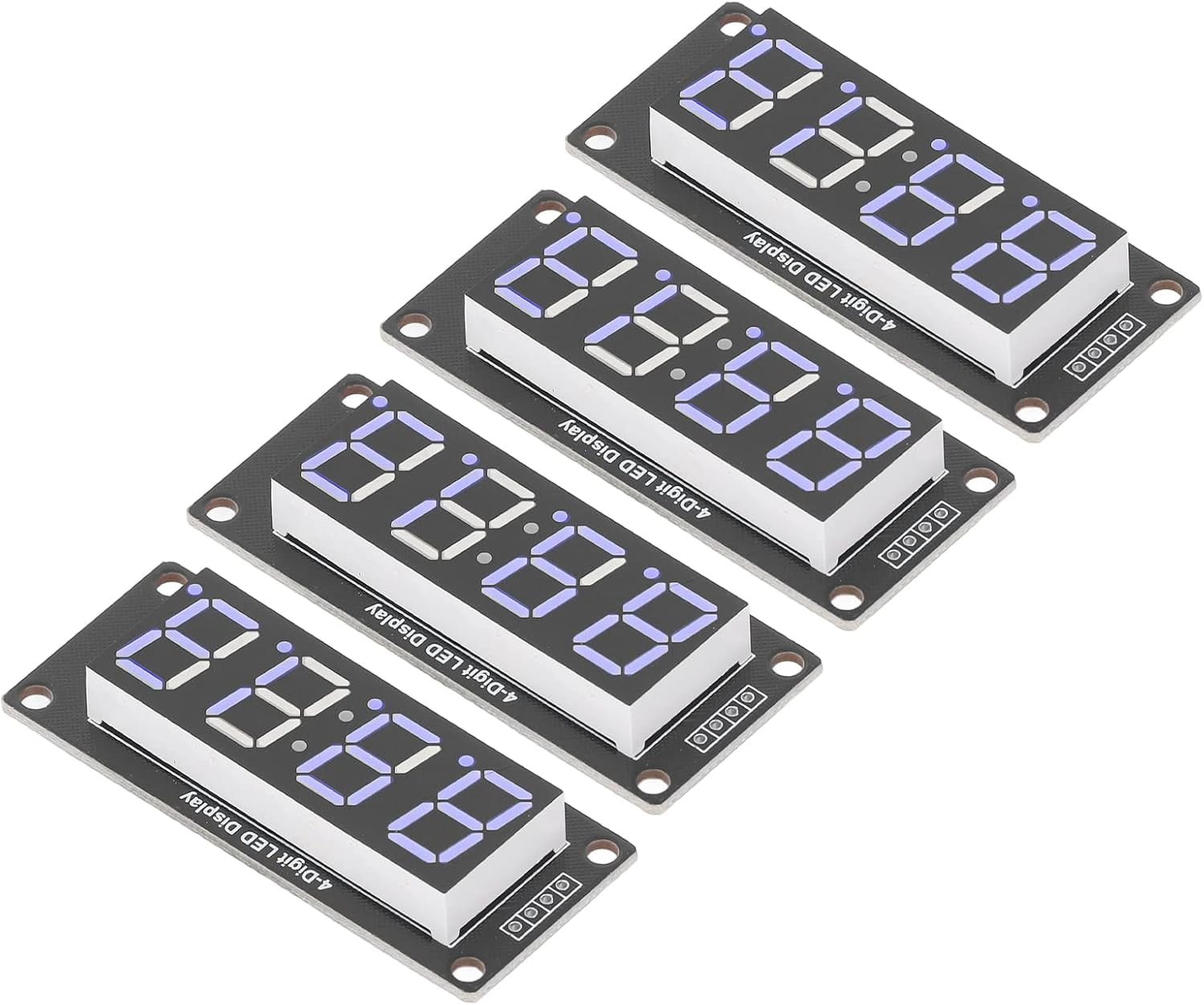 ZHAAGRJ 4 Set 4 Digit Digital Tube LED Display Board 7 Segments Clock Module TM1637 0.56in White ...