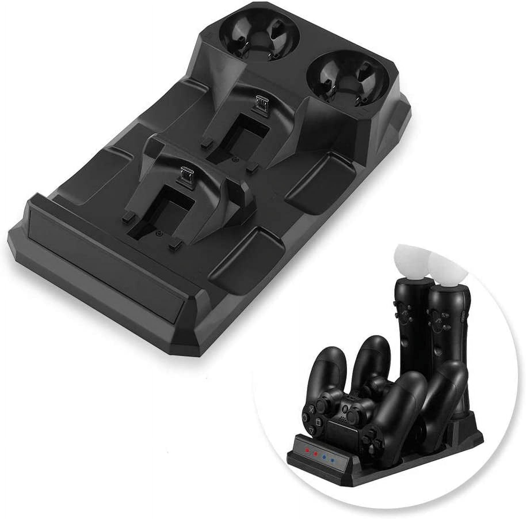 ZHAAGRJ 4 in 1 Fast Charger Charging Dock Station Stand, for 2 PS4 ...