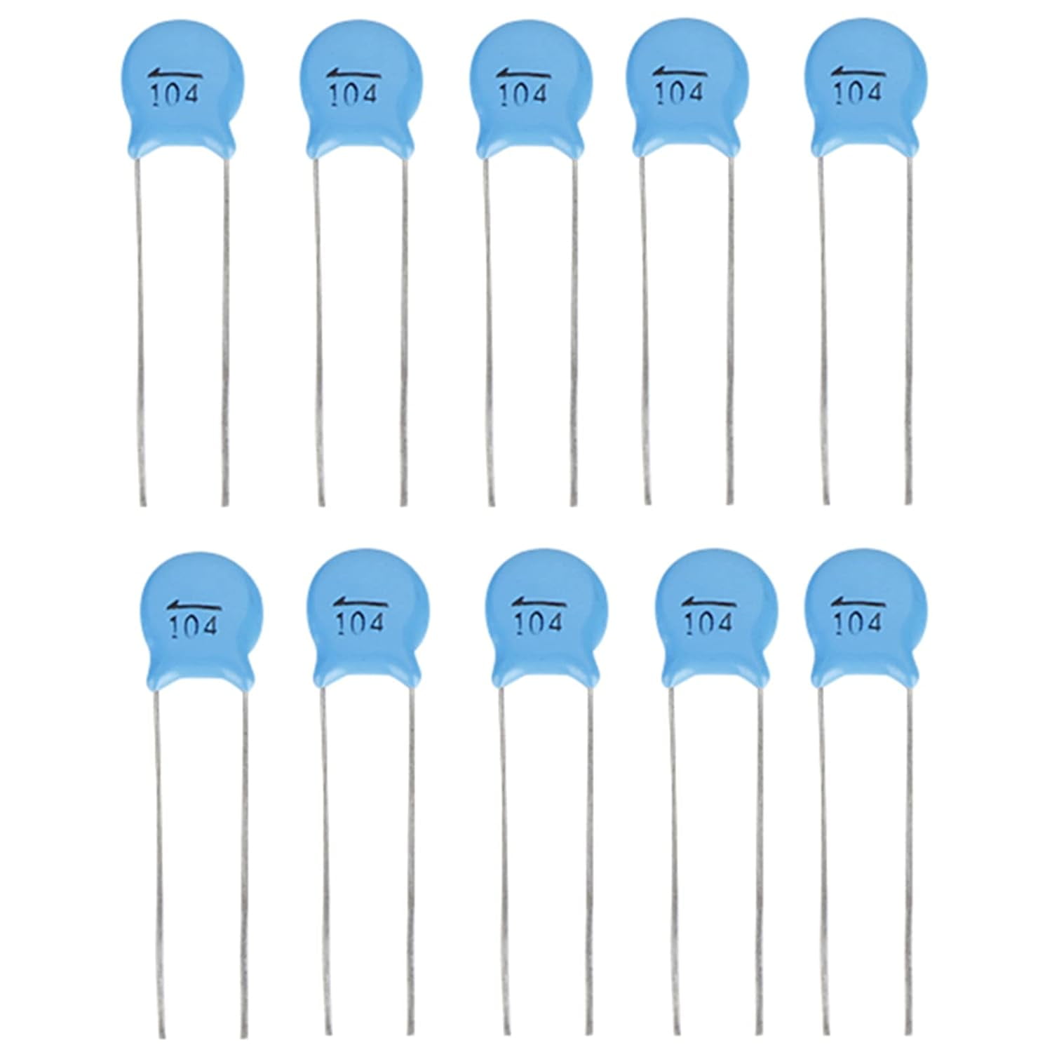 ZHAAGRJ 50Pcs Ceramic Capacitor, 1000V 104M 0.1uF 100nF High Voltage ...