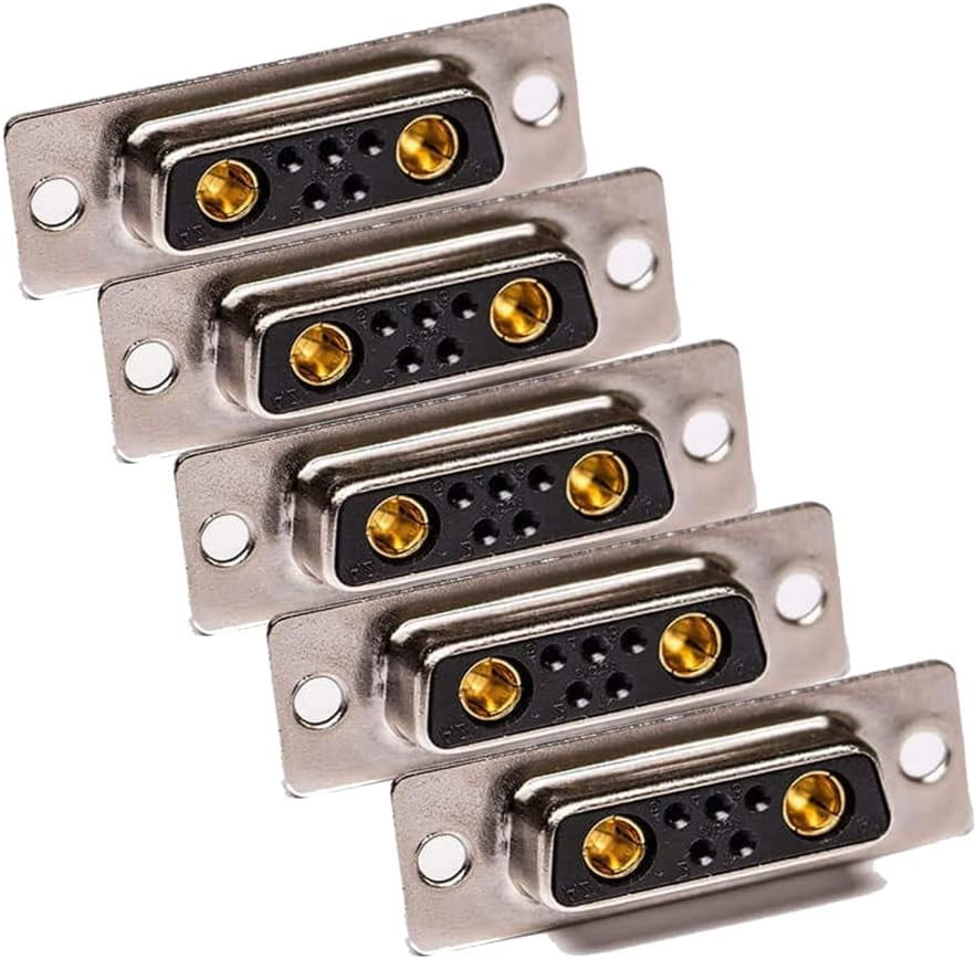 ZHAAGRJ 5PCS D sub Solder Connector 7W2 Female Straight Cable Connector ...